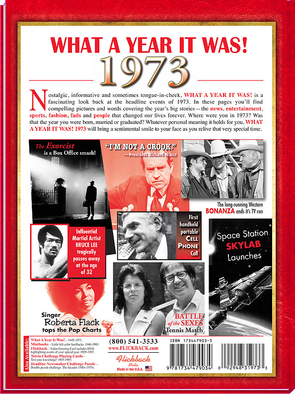 1973 What A Year It Was: 50th Birthday or Anniversary Hardcover Coffee ...