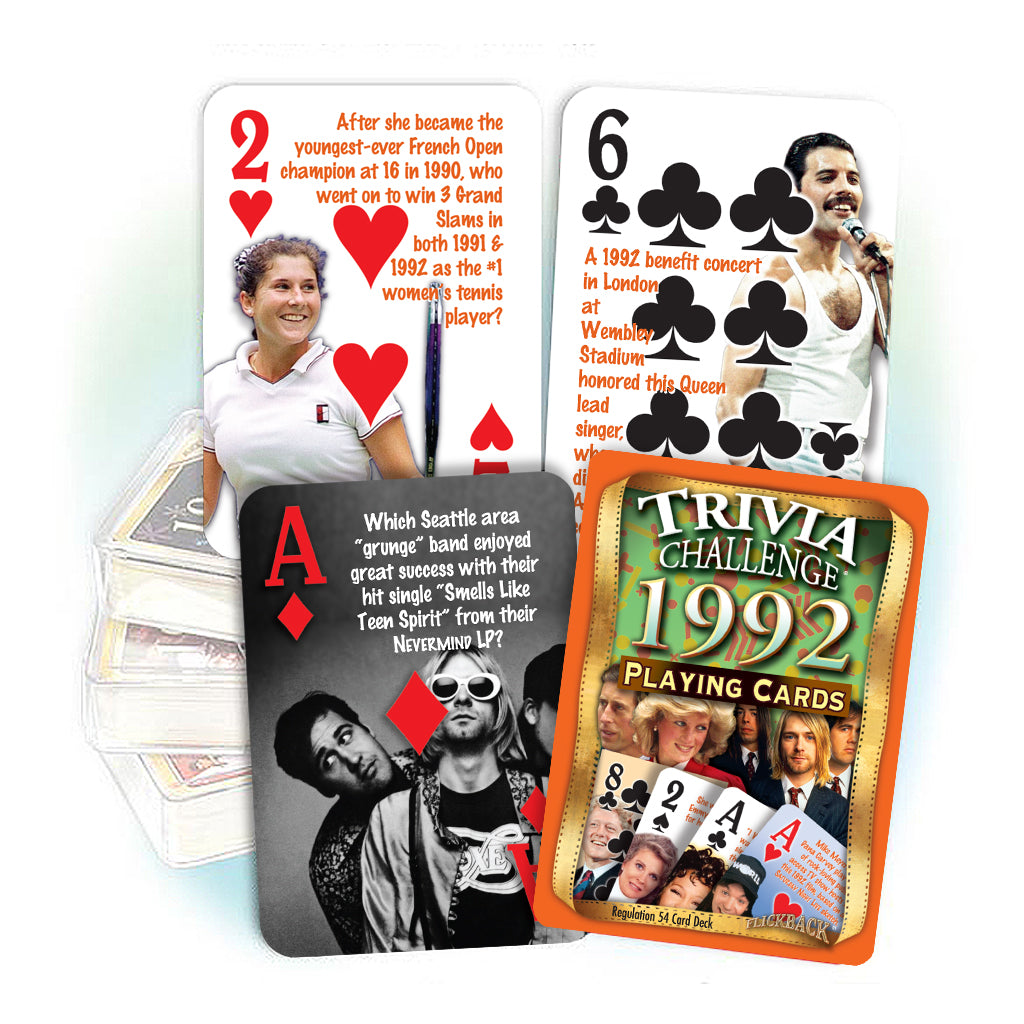 1992 Trivia Challenge Playing Cards – Flickback Media