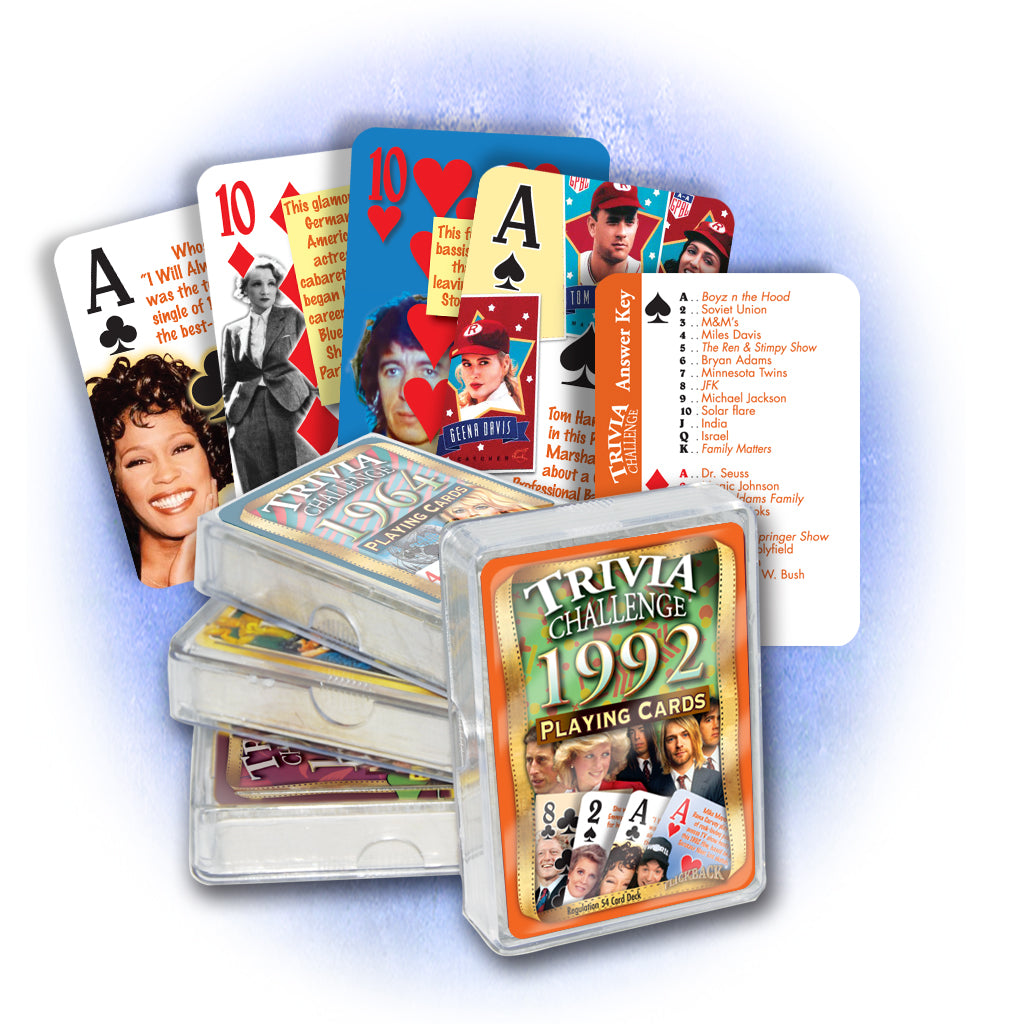 1992 Trivia Challenge Playing Cards – Flickback Media
