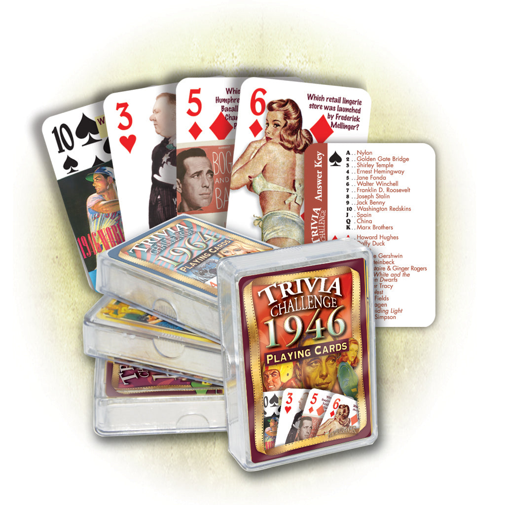 1946 Trivia Challenge Playing Cards: Great Birthday or Anniversary Gif ...