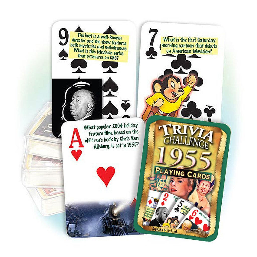 1955 Trivia Challenge Playing Cards: Birthday or Anniversary Gift ...