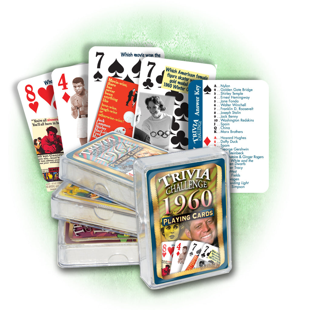 1960 Trivia Challenge Playing Cards: Birthday or Anniversary Gift ...