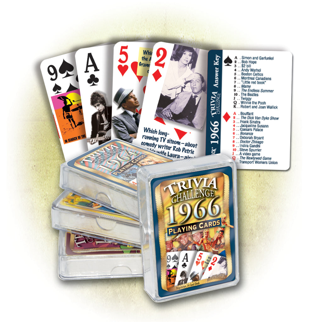 1966 Trivia Challenge Playing Cards: Great Birthday or Anniversary ...