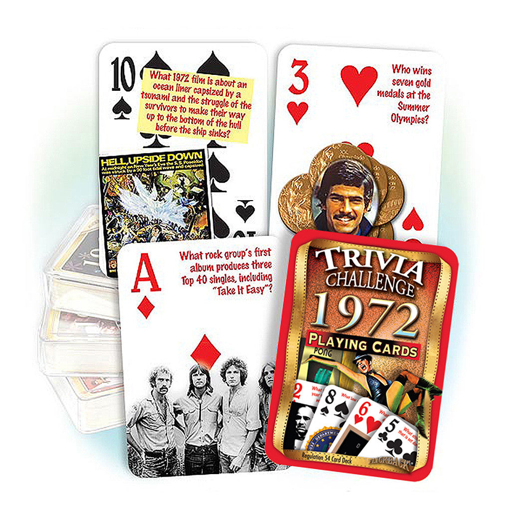 1972 Trivia Challenge Playing Cards: Birthday or Anniversary Gift ...