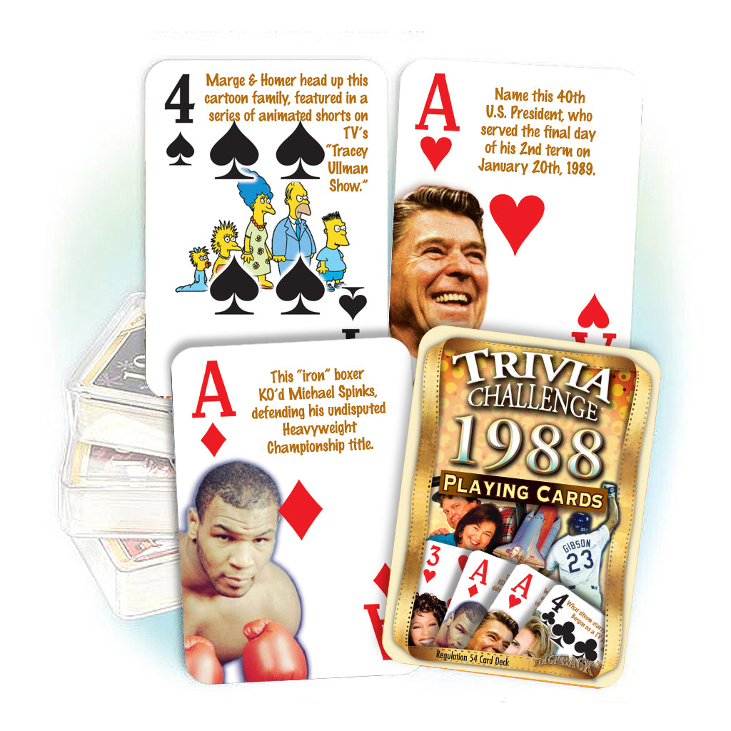 1988 MiniBook & 1988 Trivia Playing Cards: Birthday or Anniversary Gif ...